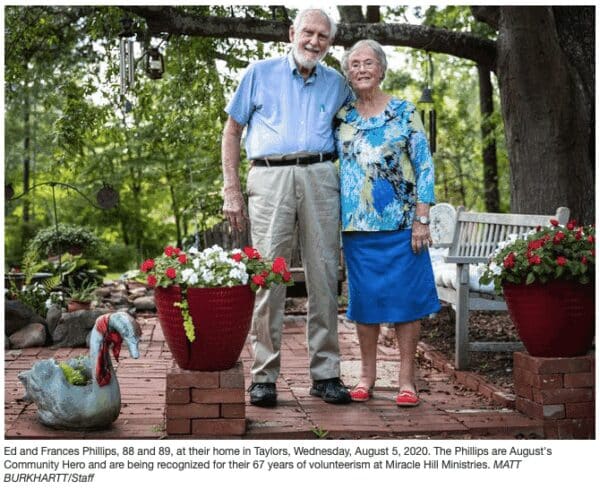 Credit union recognizes Ed and Frances Phillips as its August ...